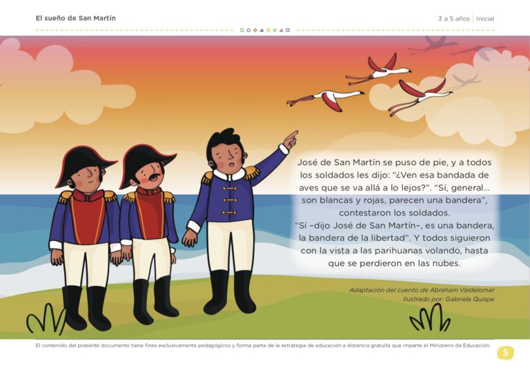CUENTO: EL SUEÑO DE SAN MARTIN PARA INICIAL en PDF | Ministerio de ...
