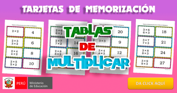 🧮TARJETAS PARA MEMORIZAR LAS TABLAS DE MULTIPLICAR🟰 | Ministerio de ...