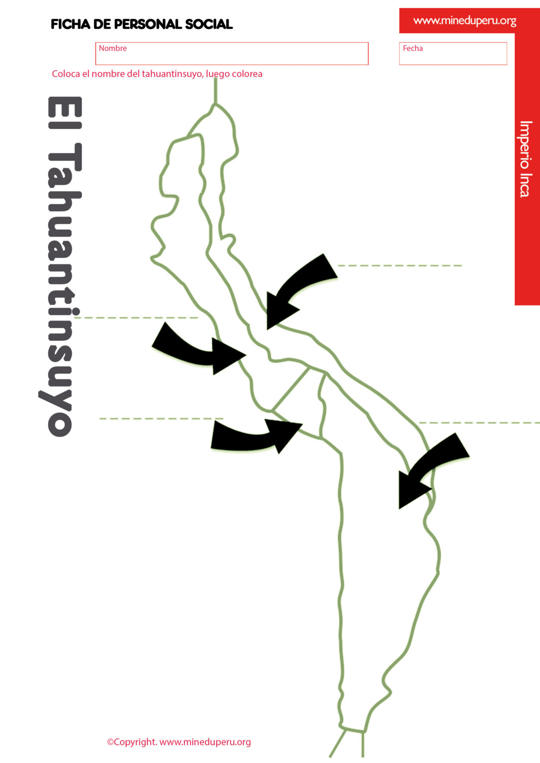 DIBUJOS DEL MAPA DEL TAHUANTINSUYO PARA COLOREAR PINTAR IMPRIMIR ...